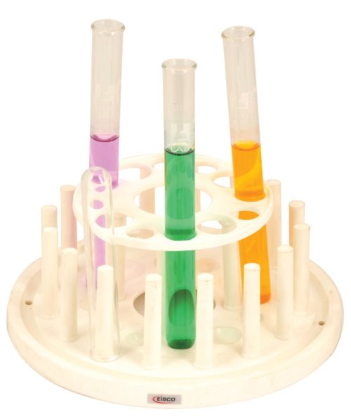 Round Test Tube Stand, Polypropylene, 12 Holes and 16 Pins | KLM Bio ...