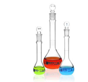 Volumetric Flask Set – 10ml, 25ml & 50ml – Class A, ASTM -Borosilicate ...