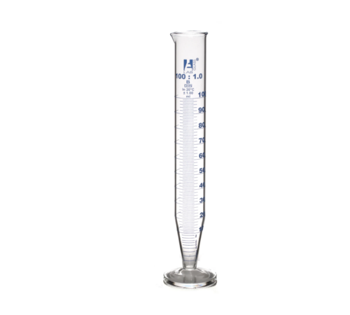 Crow Receiver, 100ml – Class B – Borosilicate Glass – Blue Graduations ...